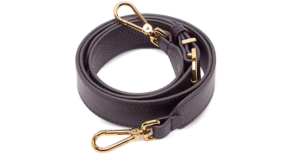 Coccinelle Leather Buckle Bag Strap in Metallic | Lyst UK