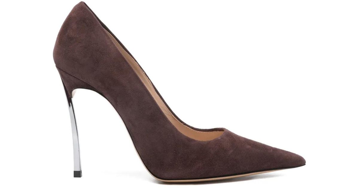 Casadei 100Mm Blade Stiletto Pumps in Brown | Lyst