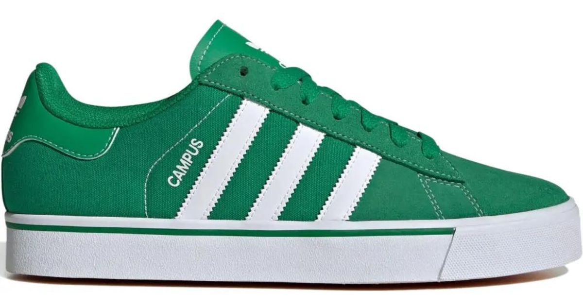 adidas Campus Vulc 3-Stripes Sneakers in Green for Men | Lyst
