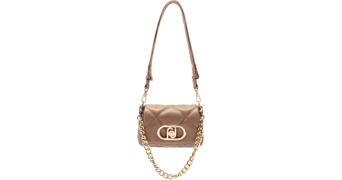 Liu Jo Lapuffy Quilted Monogram Small Bag in Metallic | Lyst UK