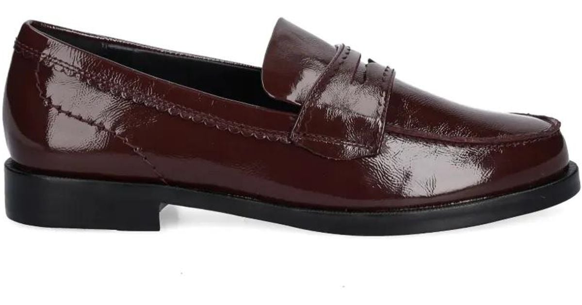 Clarks Panelled Penny Loafers in Brown | Lyst UK
