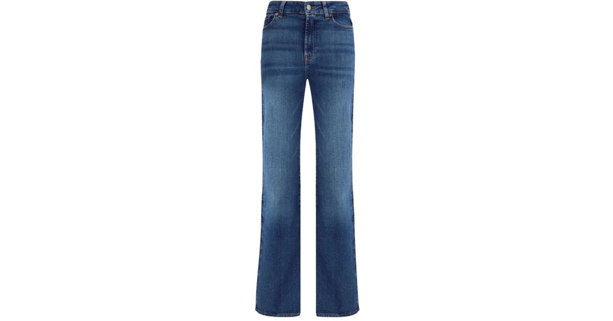 7 For All Mankind Belt-Loop Five-Pocket Jeans in Blue | Lyst UK