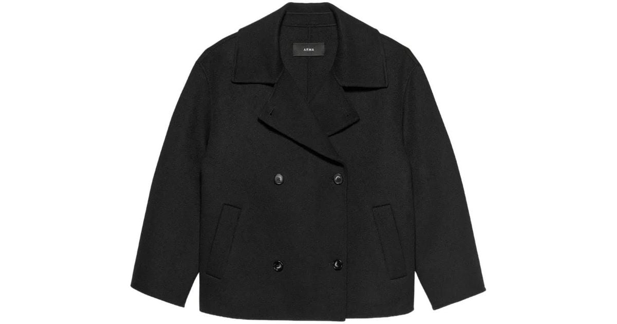 Arma Manila Double-Breasted Jacket in Black | Lyst UK