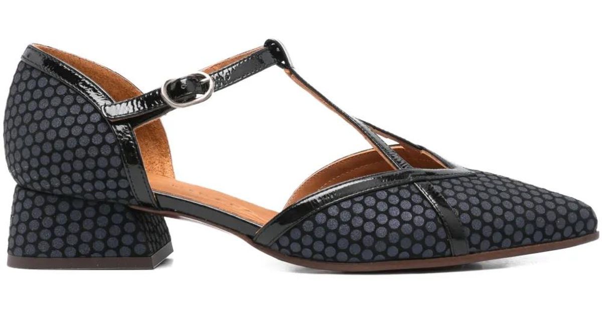 Chie Mihara 40Mm Polka-Dot T-Bar Pumps in Blue | Lyst Canada