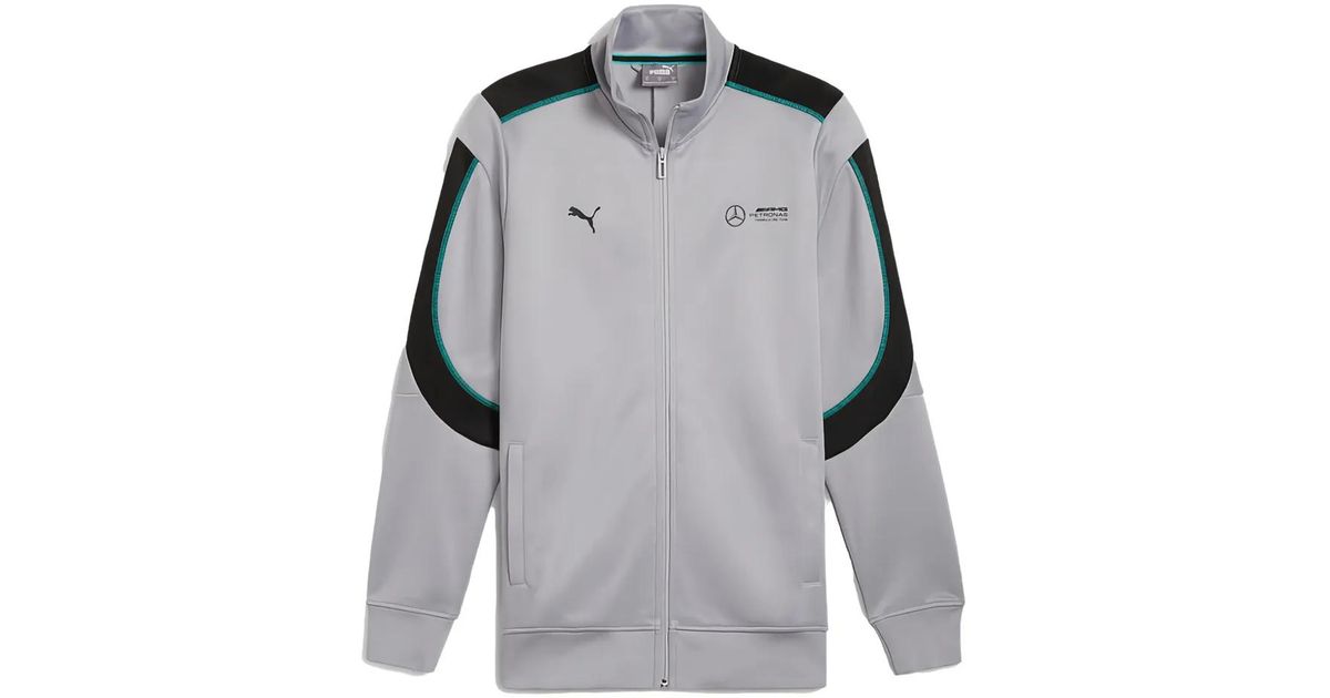 PUMA X Mercedes Amg Petronas F1 Team Zip-Up Sweatshirt in Grey for Men ...