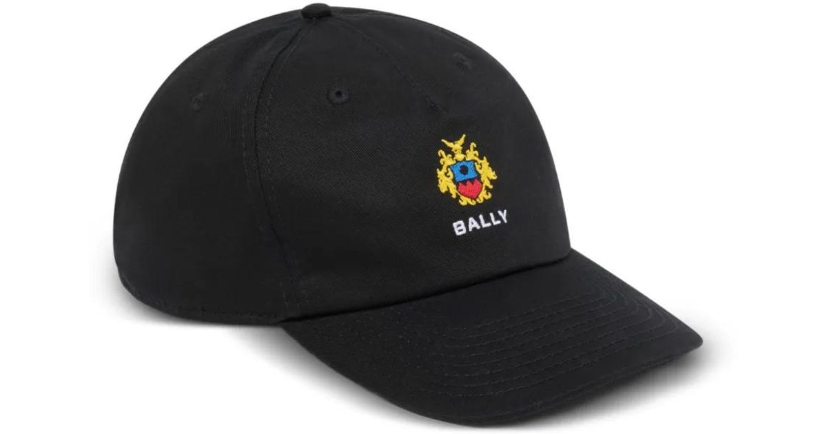 Bally Cotton Baseball Cap in Black for Men | Lyst UK