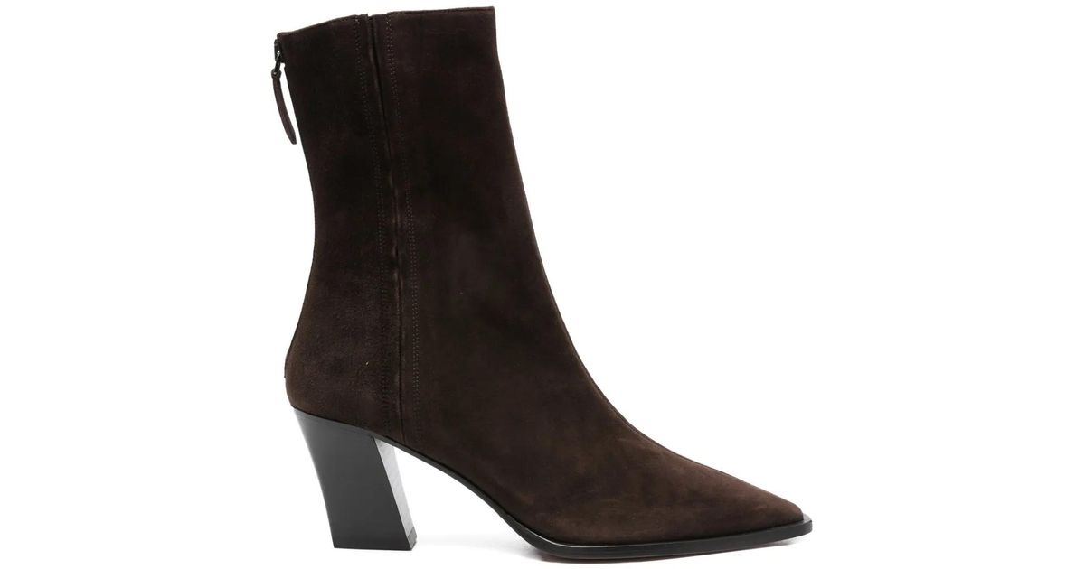 Aquazzura 80Mm Pointed Heel Boots in Black | Lyst UK