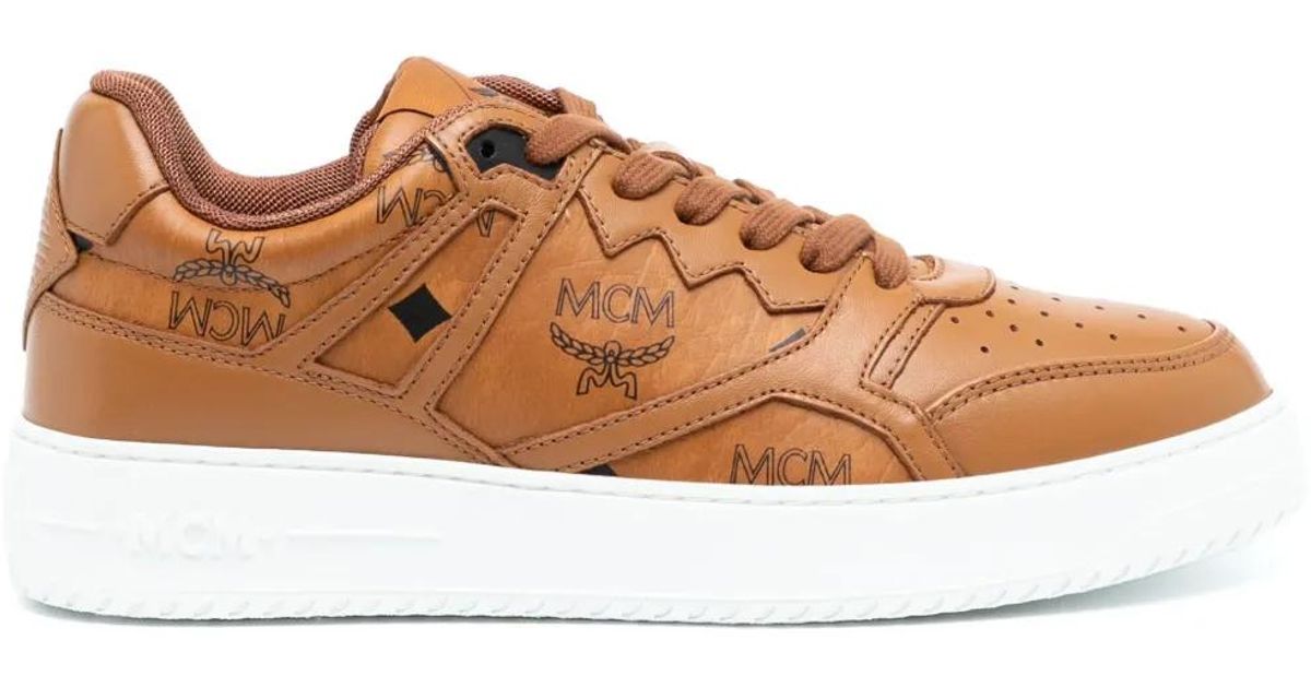 MCM Neo Terrain Lo Canvas Sneakers in Brown | Lyst