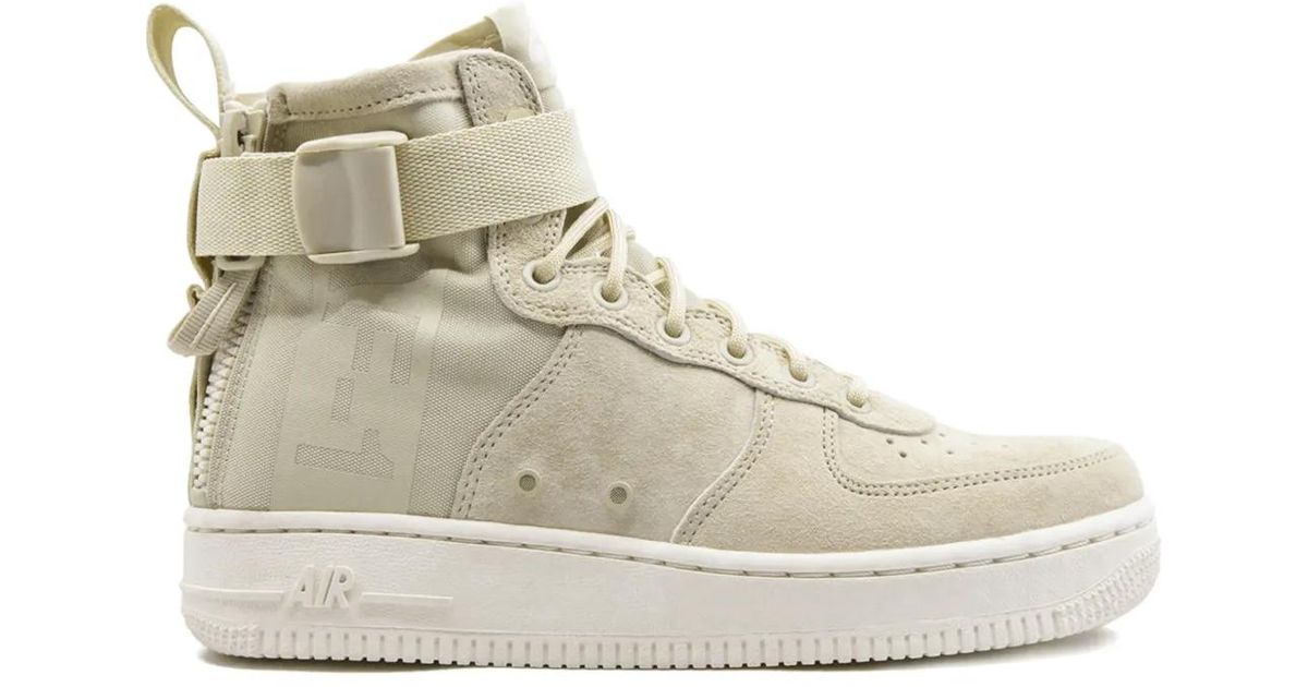 Nike W Sf Af1 Mid Sneakers in Natural | Lyst UK