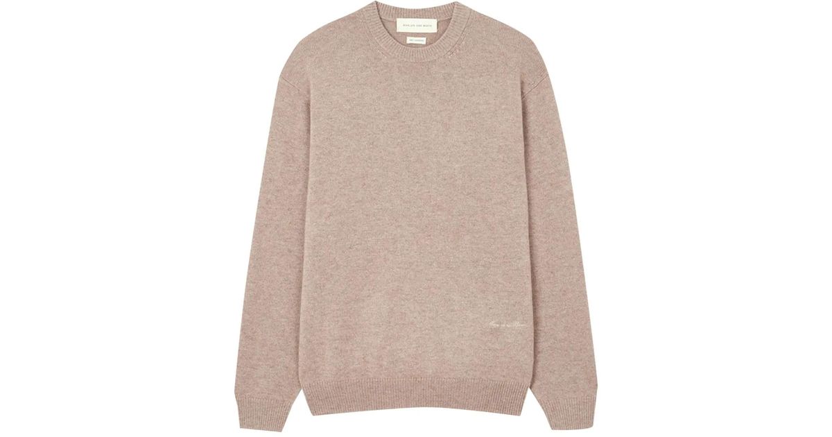 MAN ON THE BOON. Crew-Neck Sweater in Natural for Men | Lyst UK