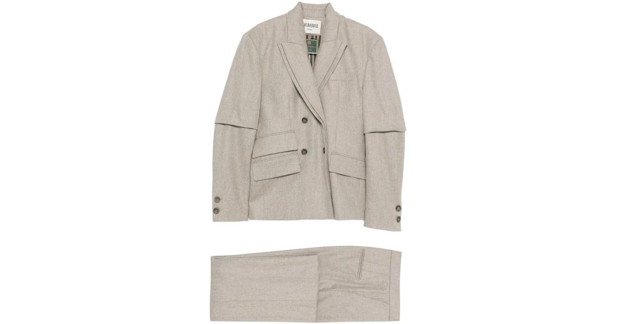 BATAKOVIC Belgrade Double-Breasted Suit in White | Lyst UK