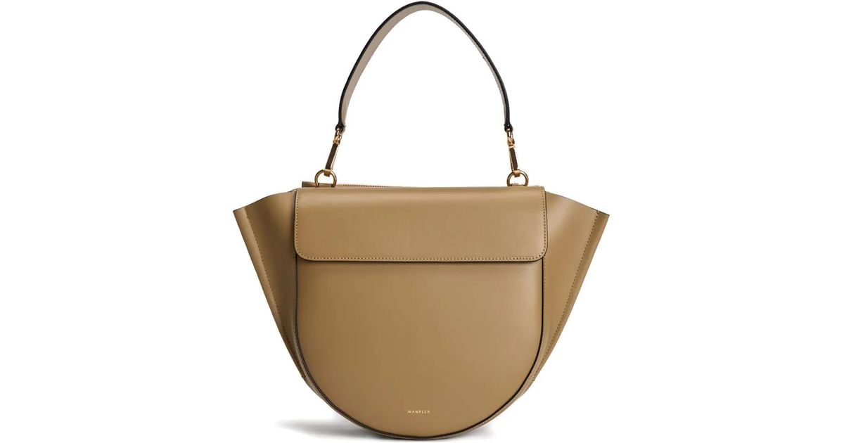 Wandler Curved Leather Shoulder Bag in Natural | Lyst