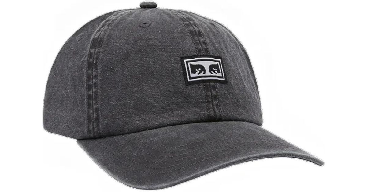 Obey Logo-Patch Cap in Grey for Men | Lyst UK