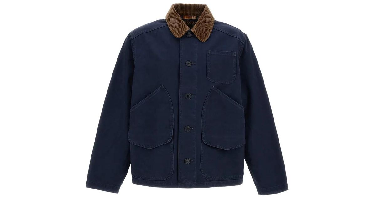 Filson Collared Jacket in Blue for Men | Lyst