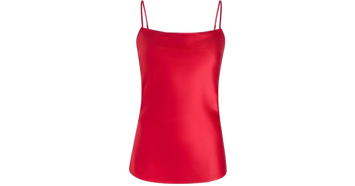Cinq À Sept Marta Cowl-Neck Top in Red | Lyst