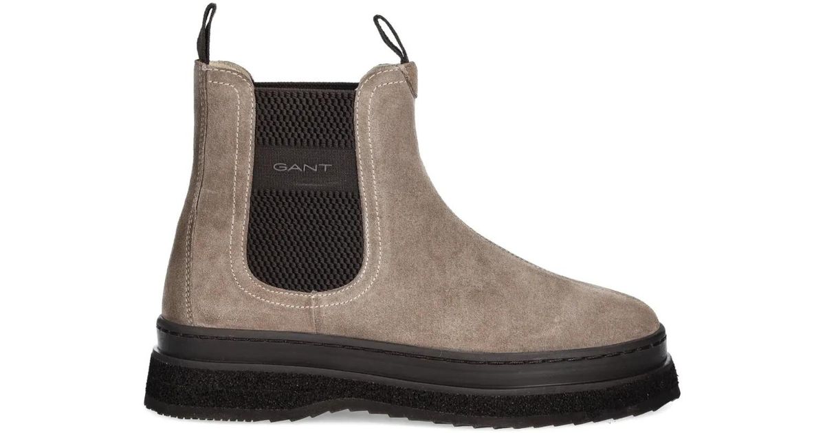 GANT Sistown Pull-Tab Lug-Sole Boots in Brown | Lyst