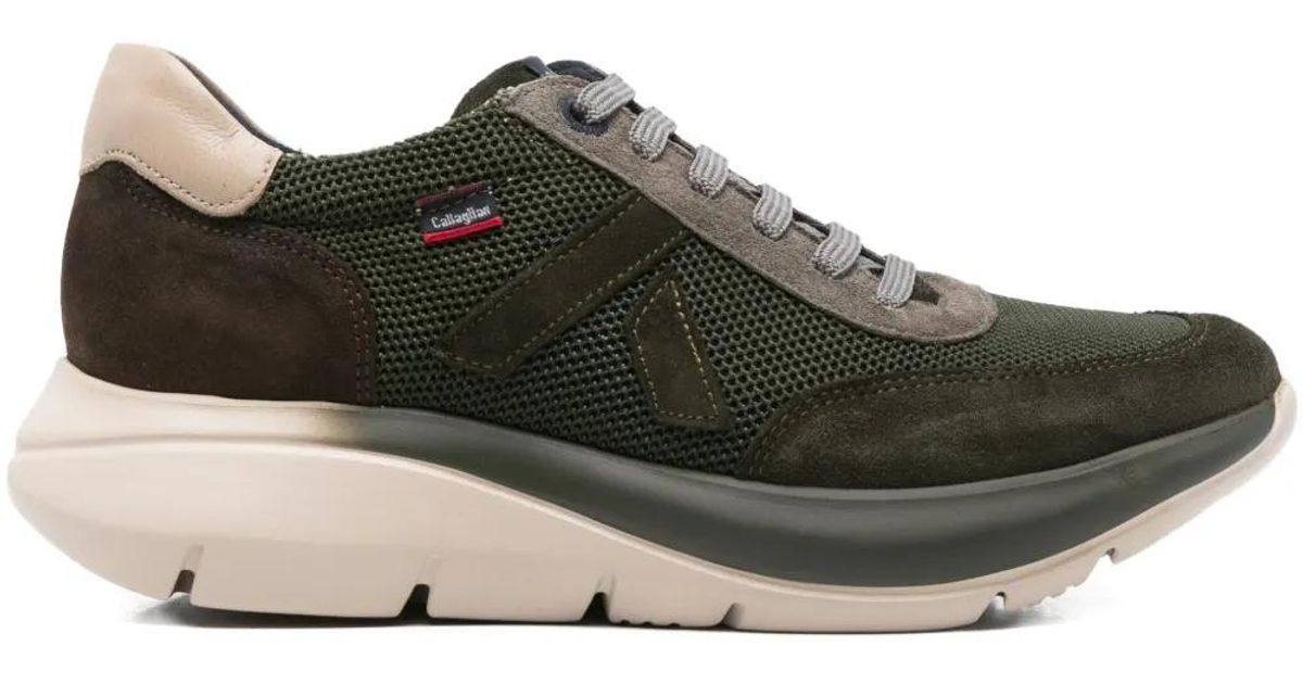 Callaghan Panelled Low-Top Sneakers in Green for Men | Lyst UK