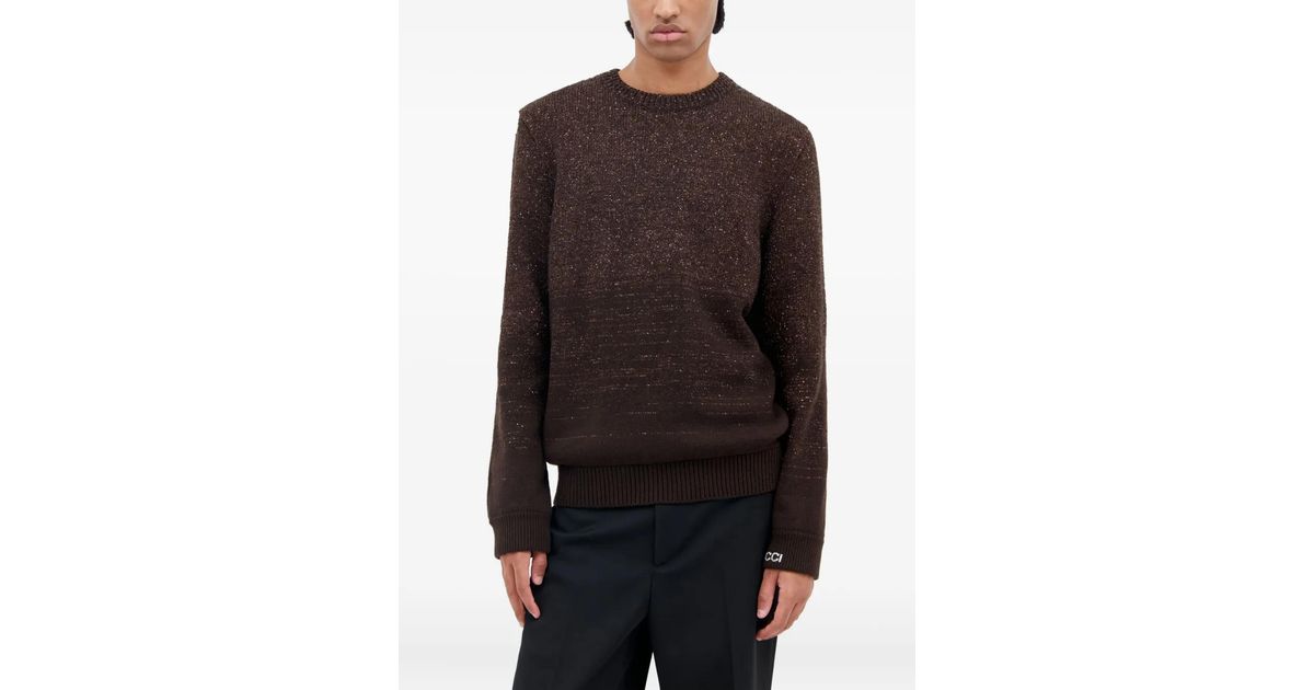 Gucci Crew-Neck Sweater in Black for Men | Lyst UK