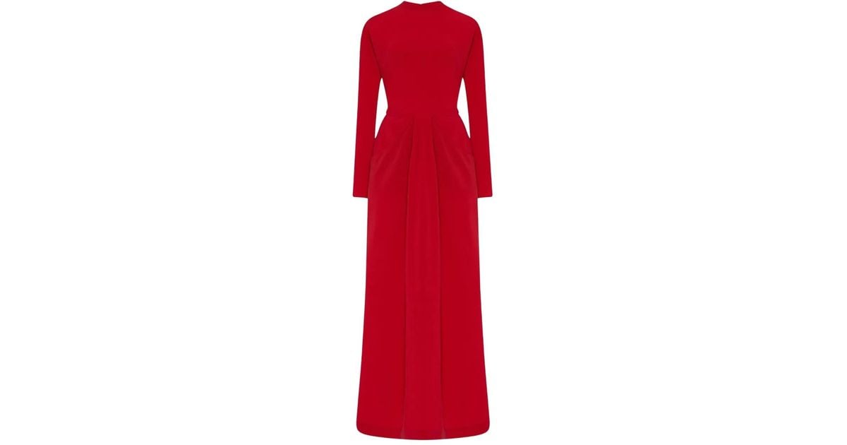 The Row Anselm Long-Sleeve Maxi Dress in Red | Lyst UK