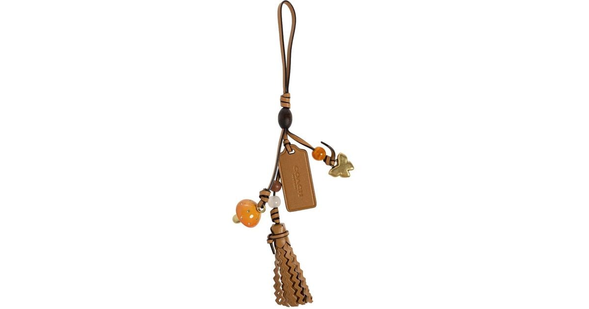 COACH Mushroom Heritage Bag Charm in Metallic | Lyst