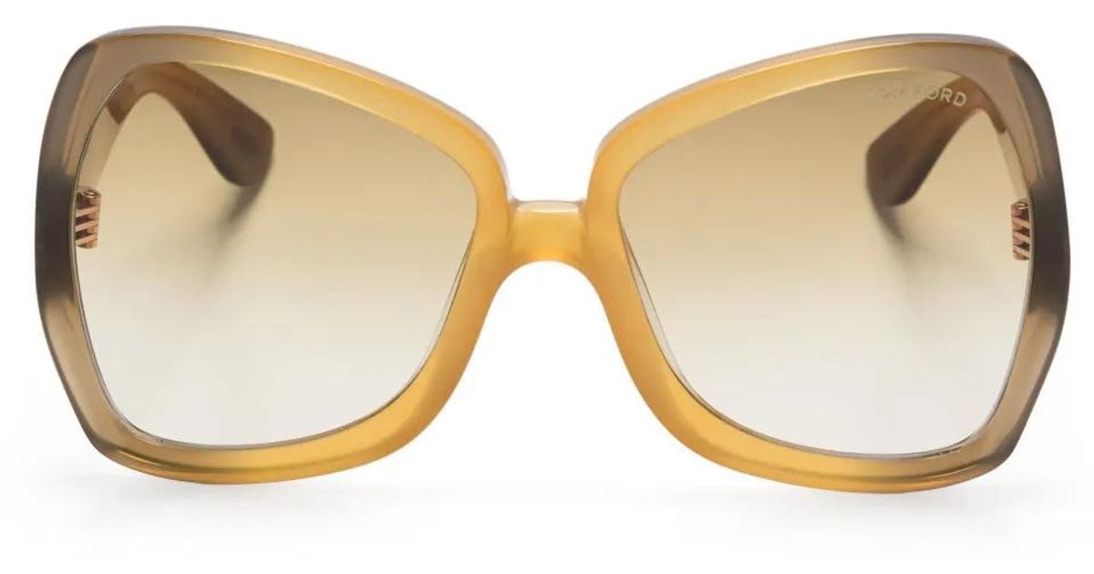 Tom Ford Jerry Sunglasses in Natural | Lyst