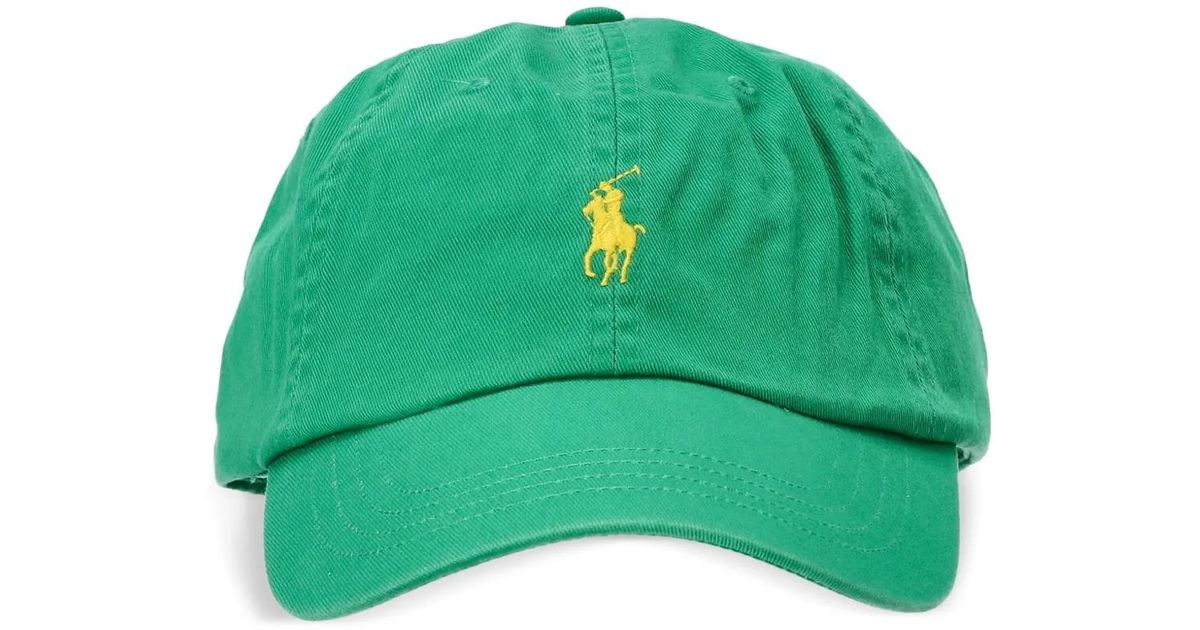 Polo Ralph Lauren Twill Cotton Cap in Green for Men | Lyst