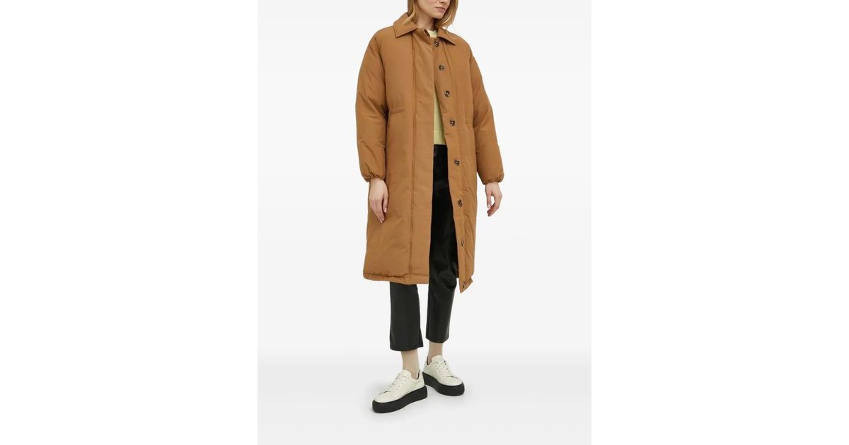 Levi's Button-Fastening Puffer Trench Coat in White | Lyst