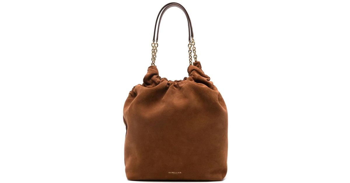 DeMellier Miami Suede Shoulder Bag in Brown | Lyst UK
