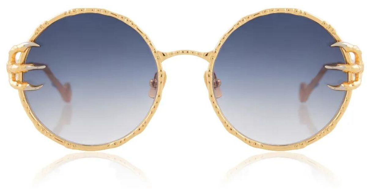 Anna Karin Karlsson Claw & The Moon Round-Frame Sunglasses in Blue ...
