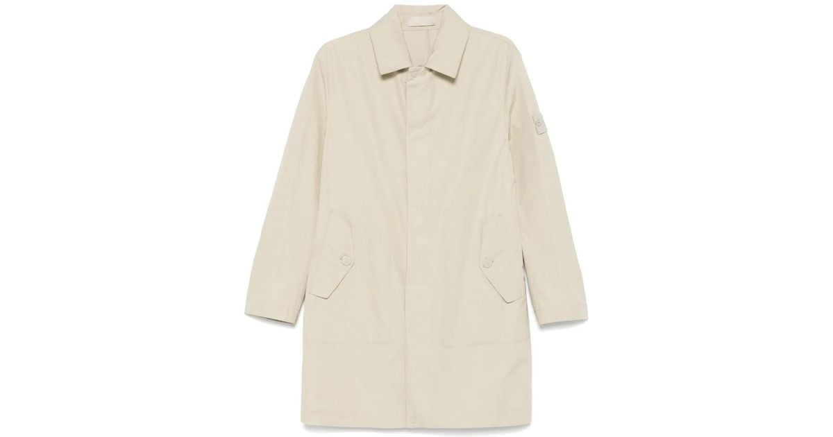 Stone Island Ghost Trench Coat in Natural for Men | Lyst UK
