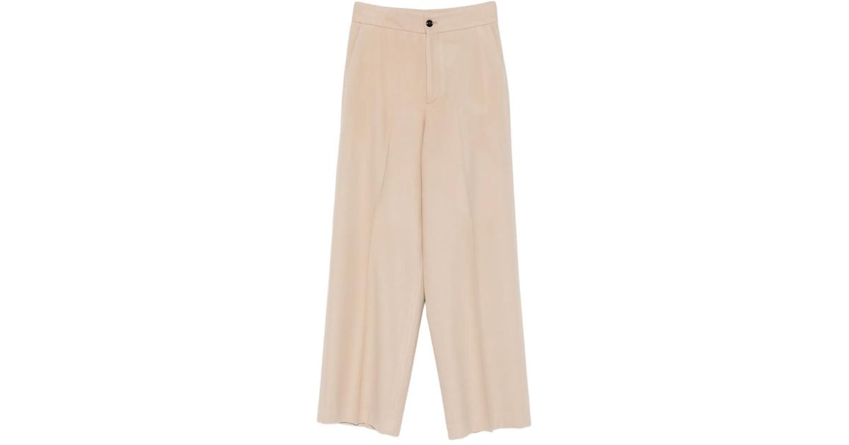 Cellar Door Button-Fastening Trousers in Natural | Lyst UK