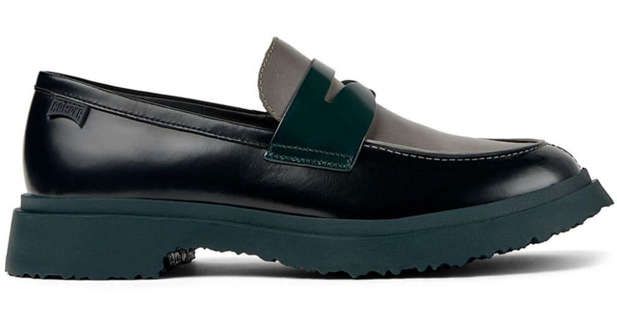 Camper Walden Mismatched Colour-Block Loafers in Green for Men | Lyst