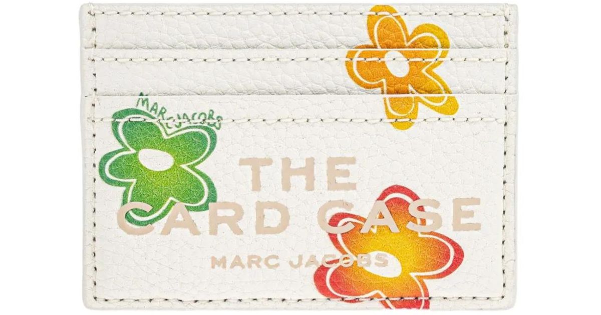 Marc Jacobs The Wild Daisy Flower-Print Cardholder in White | Lyst UK