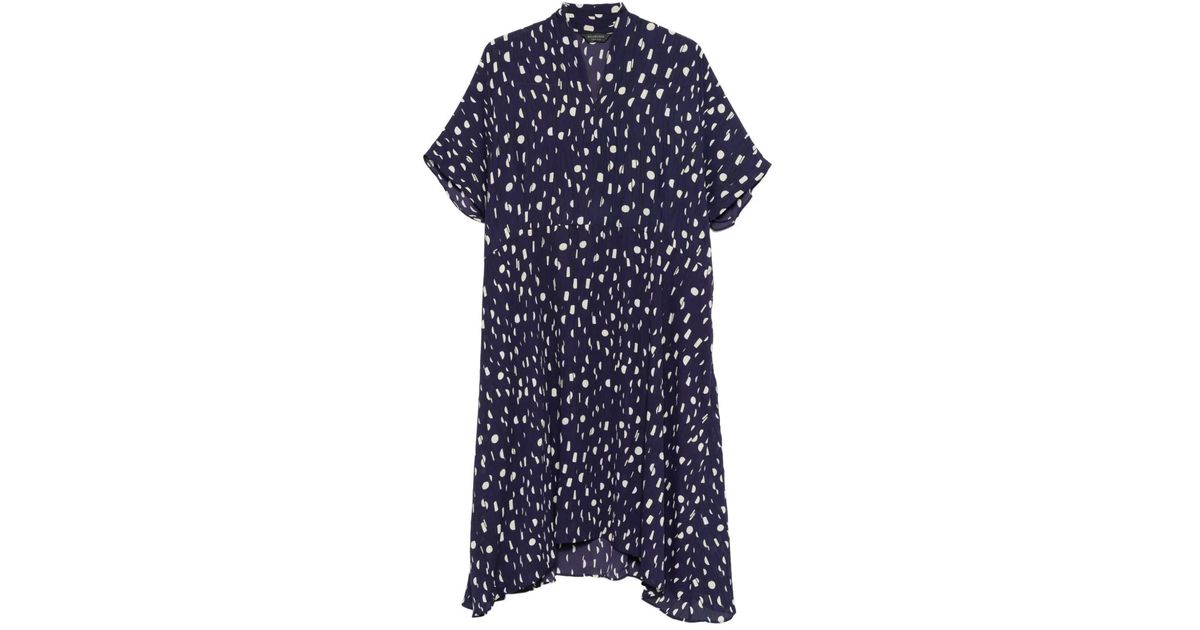 Balenciaga Polka Dot-pattern Dress in Blue | Lyst UK