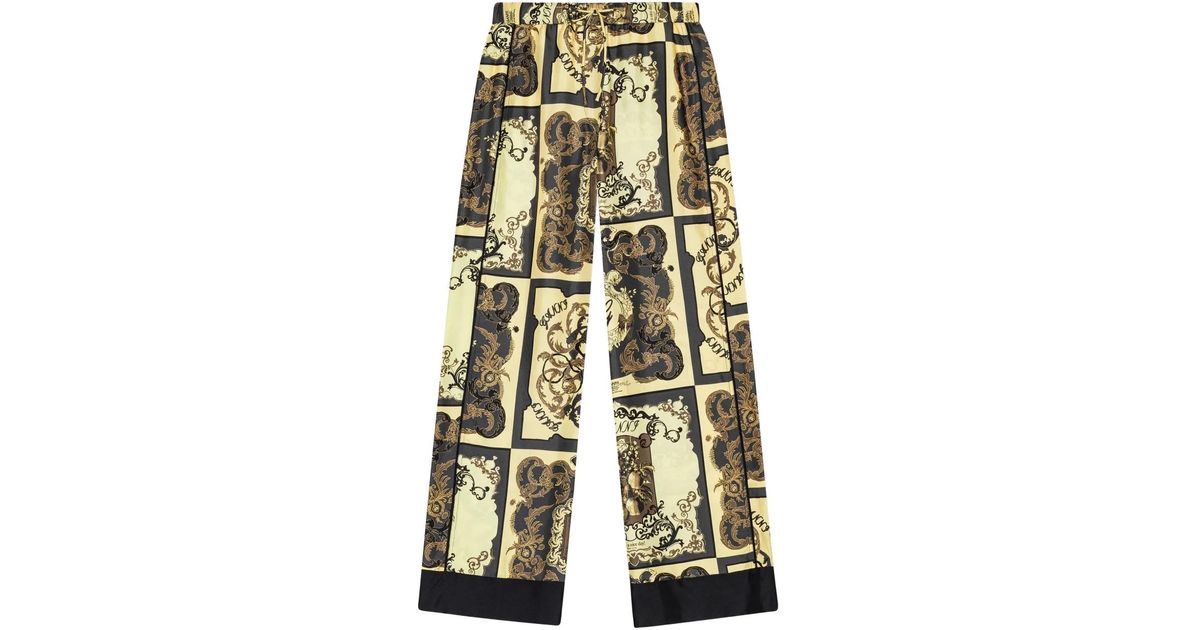 Ganni Printed Trousers in White | Lyst