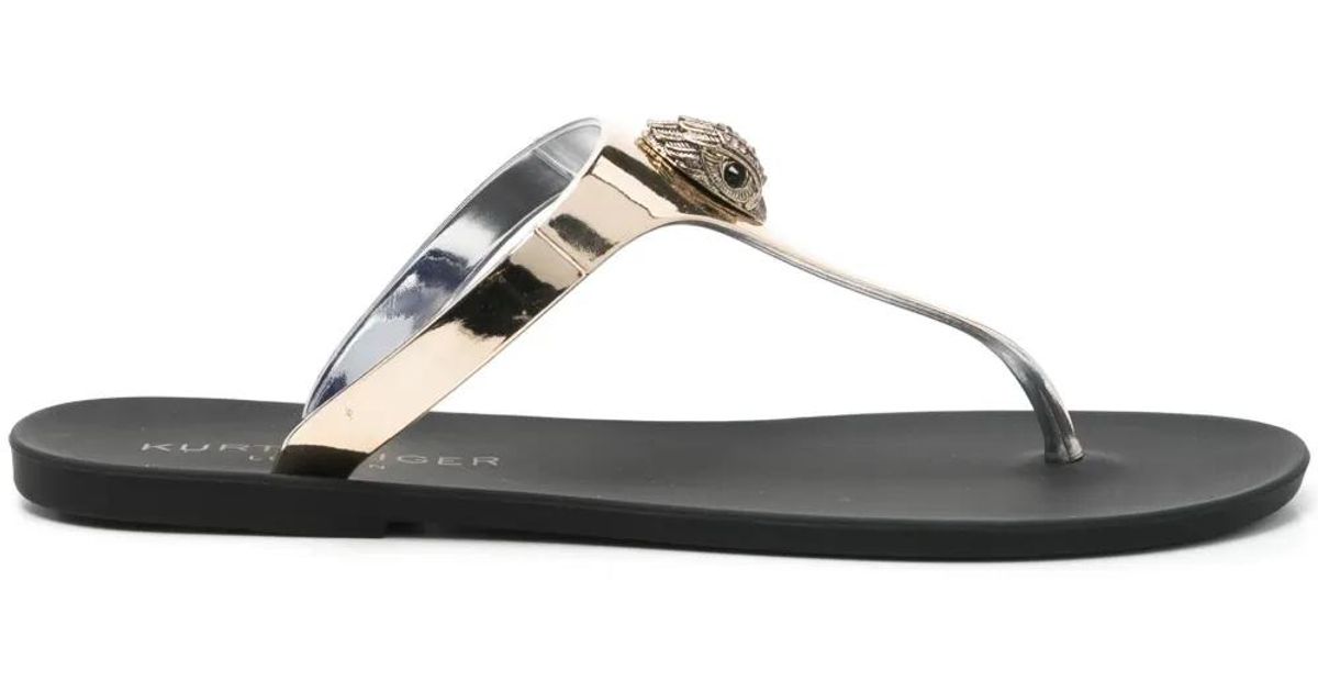 Kurt Geiger Maddison Flip Flops in White | Lyst UK