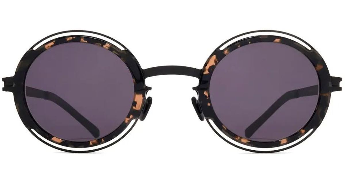 Mykita Round-Frame Sunglasses in Purple | Lyst UK