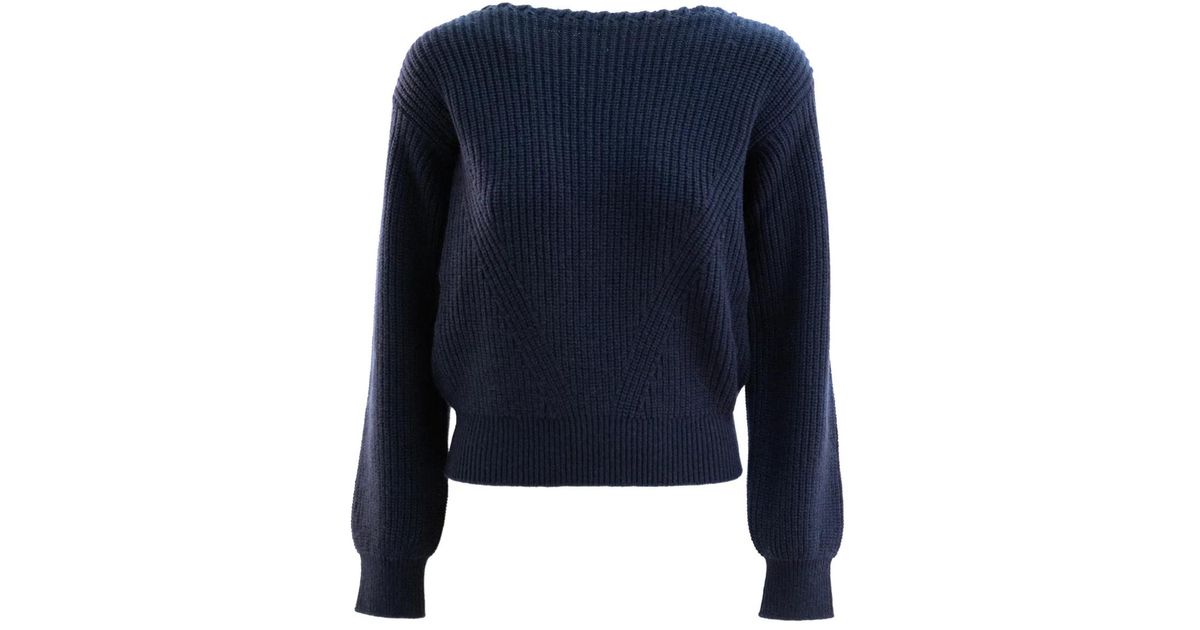Ralph Lauren Boat Neck Sweater in Blue | Lyst UK