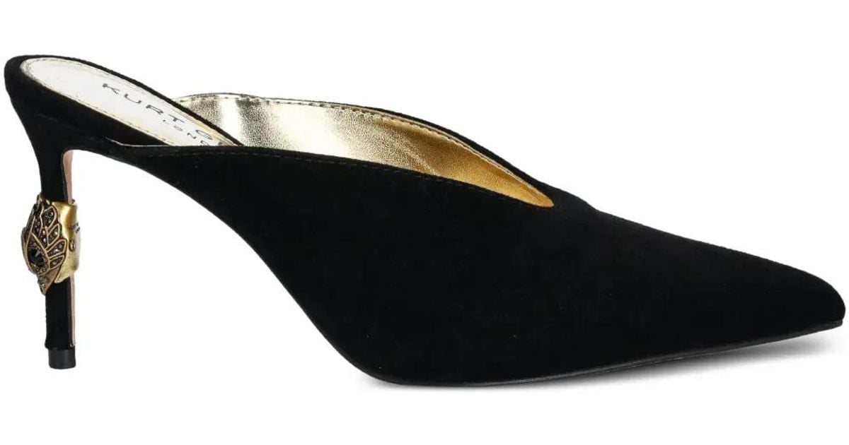 Kurt Geiger 90Mm Eagle Mules in Black | Lyst