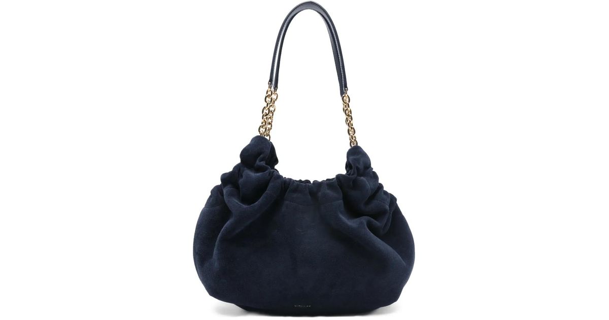 DeMellier Midi Miami Suede Shoulder Bag in Blue | Lyst