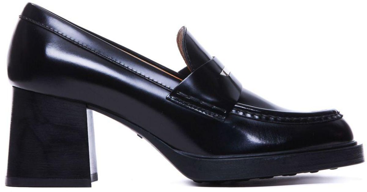 Tod's 65Mm Loafer-Style Pumps in Blue | Lyst