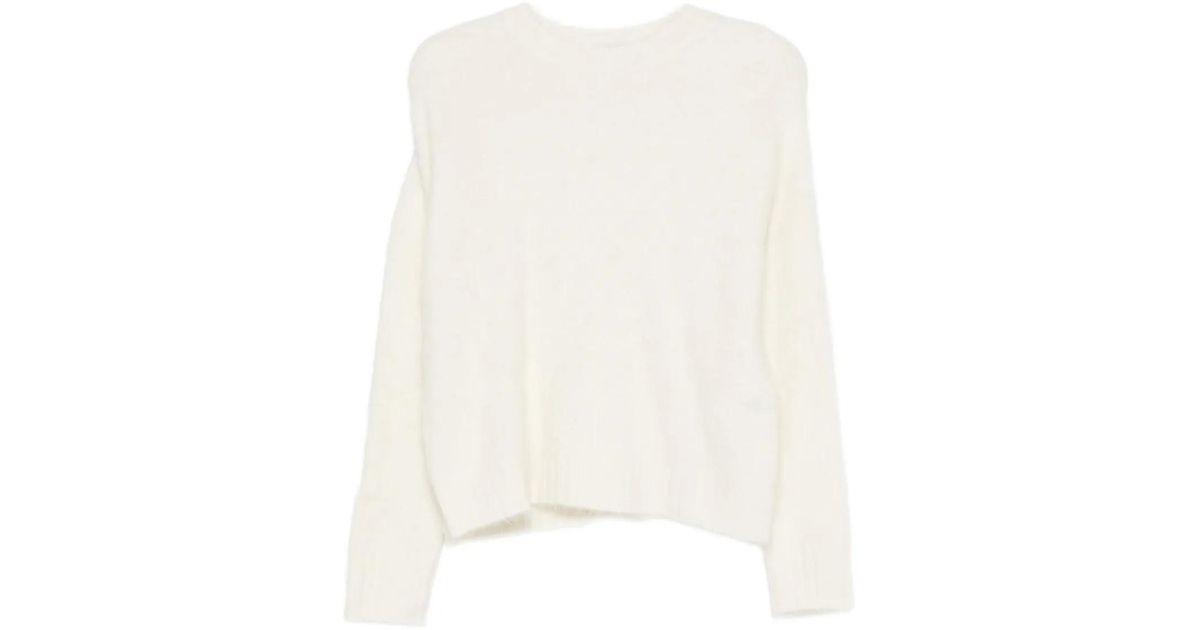 AMISH Crew-Neck Sweater in White | Lyst UK