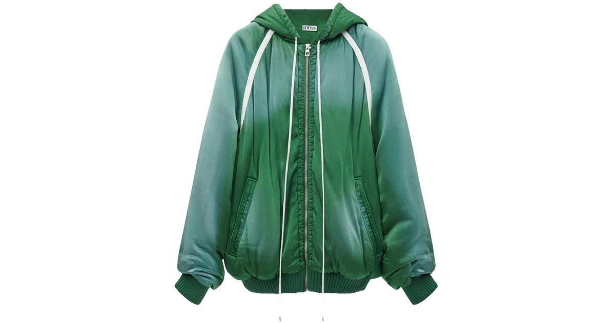 Loewe Zip-Up Track Jacket in Green for Men | Lyst