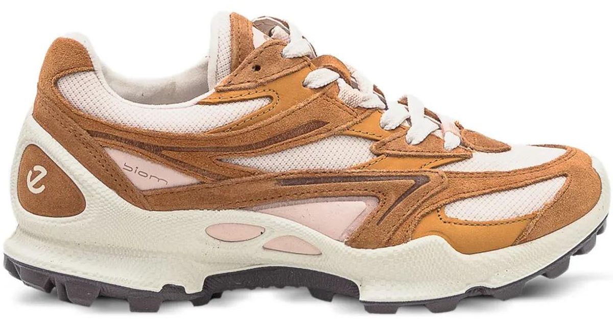 Ecco Biom C-trail Leather Trainers in Brown | Lyst UK