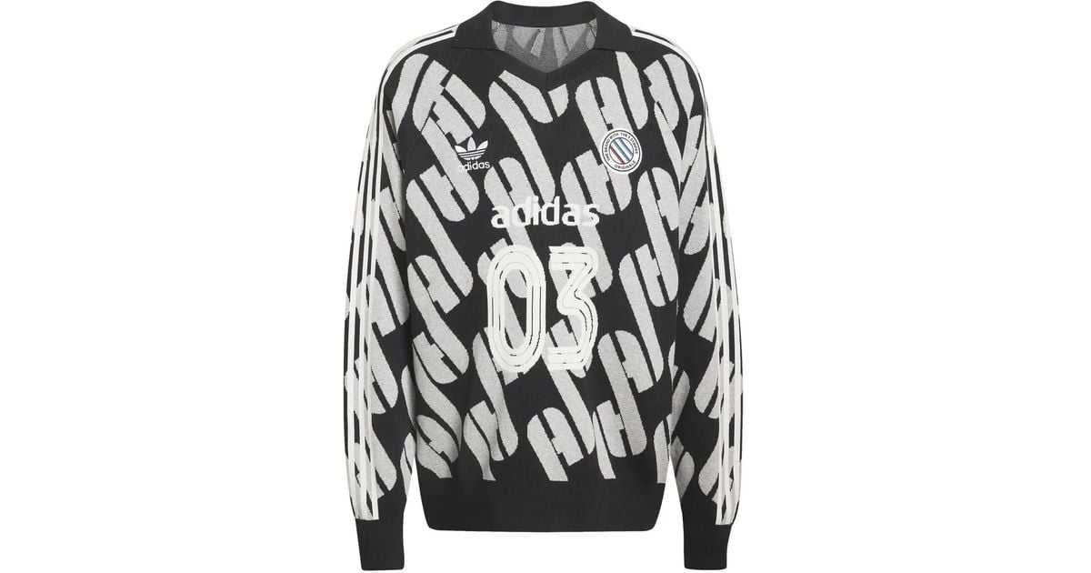 adidas Adicolour Blokecore Logo Sweater in Gray | Lyst