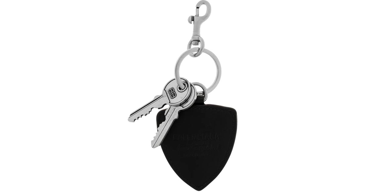 Balenciaga X Automobili Lamborghini Shield Keyring in Black for Men ...