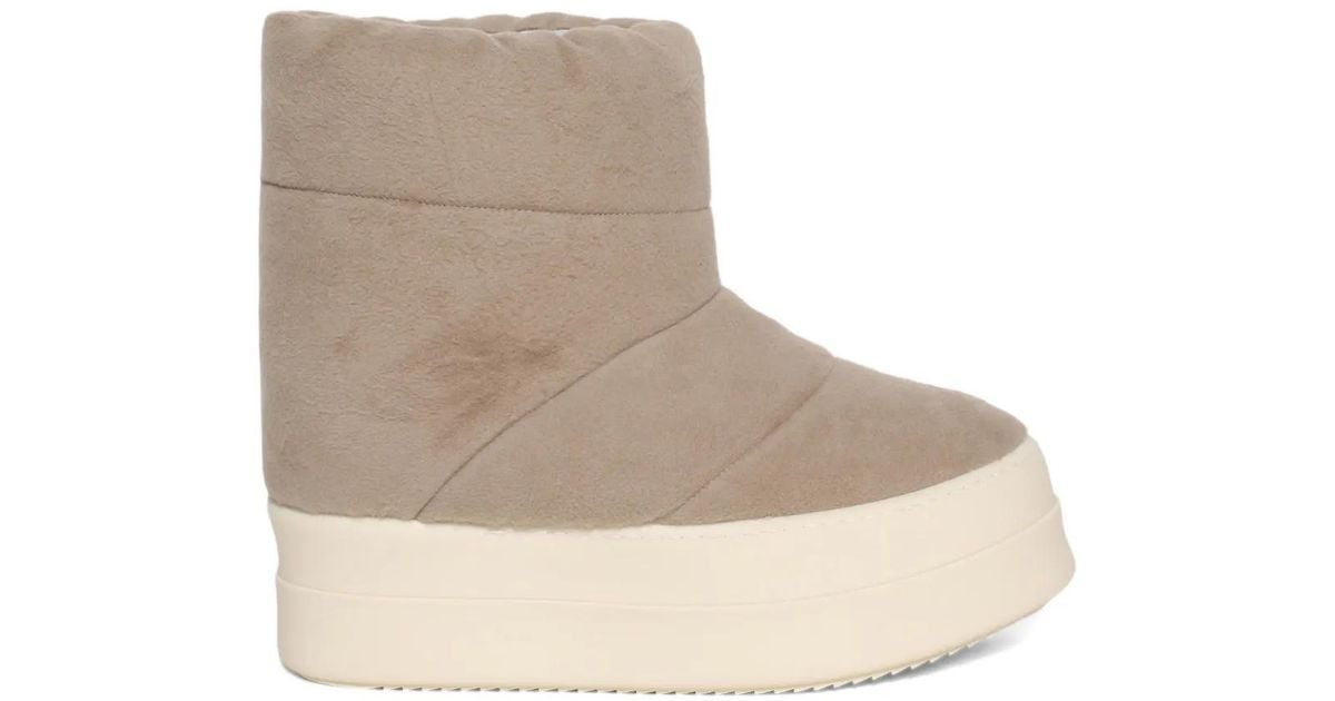 Rick Owens Padded Mega Bumper Low Boots in Natural for Men | Lyst