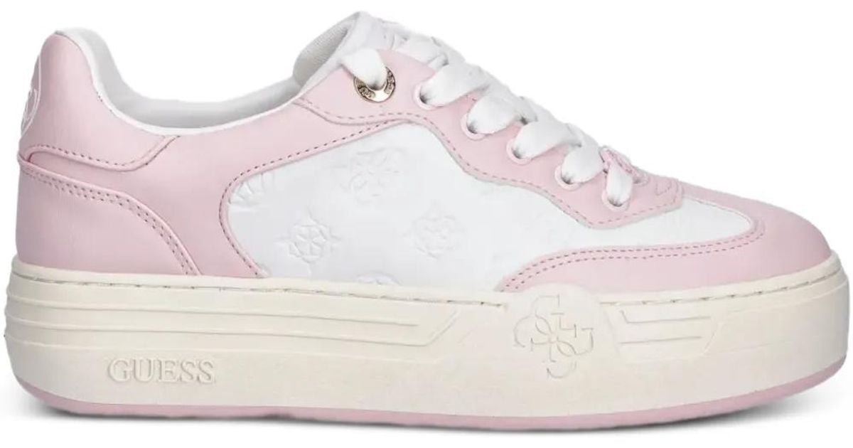 Guess Swole Platform Sneakers in Pink | Lyst