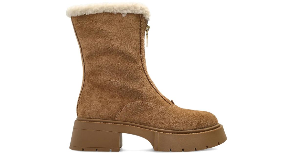 COACH Zip Shearling Cch85 Trainers in Brown | Lyst UK