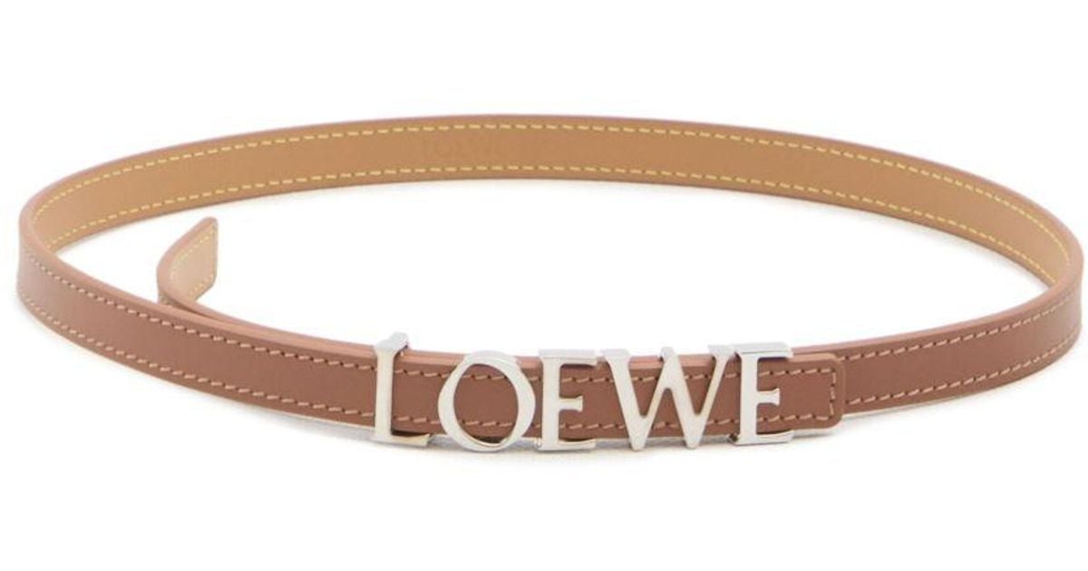 Loewe Logo-Lettering Belt in White | Lyst